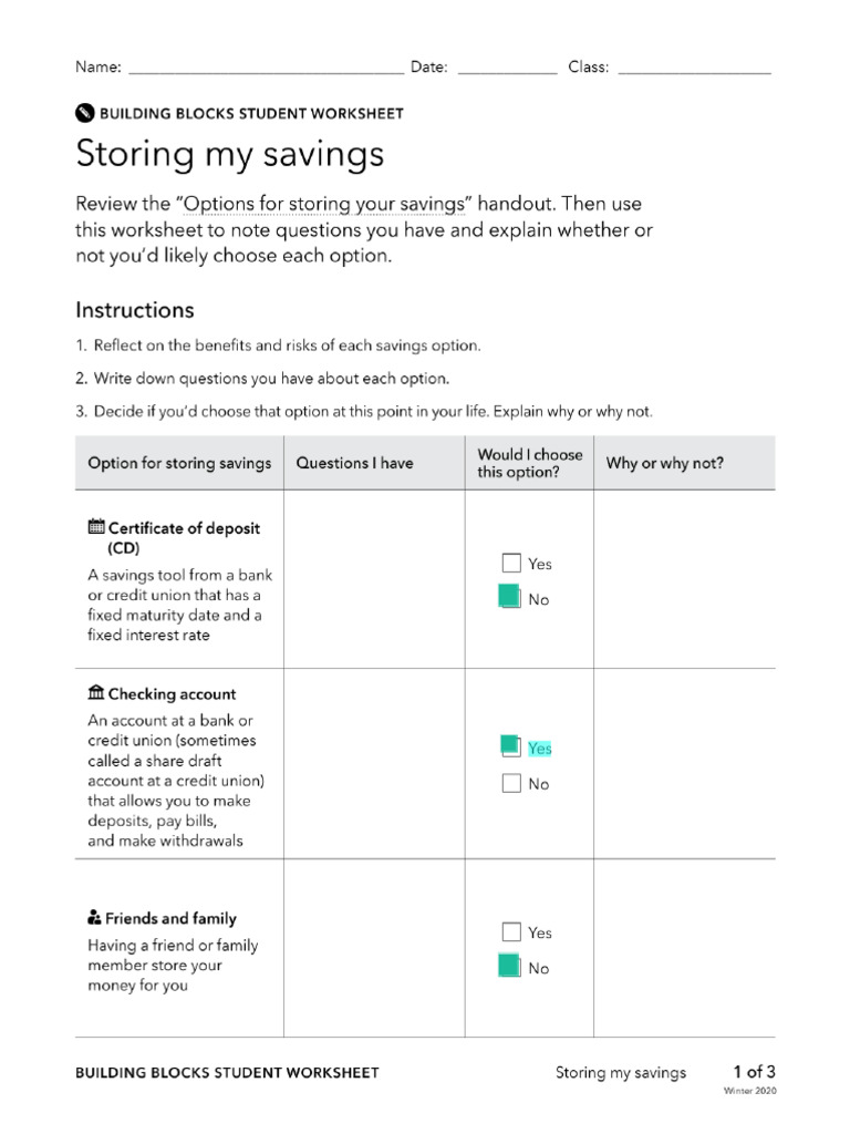 Storing My Savings - Attachment_ PDF_ Ceyenna Norris - Cfpb_building_block_activities_storing-my ...