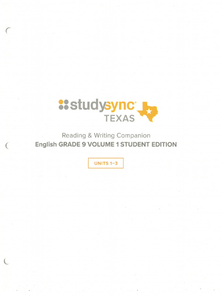 Study Sync Volumes 1-3 Pages 1-90 | PDF