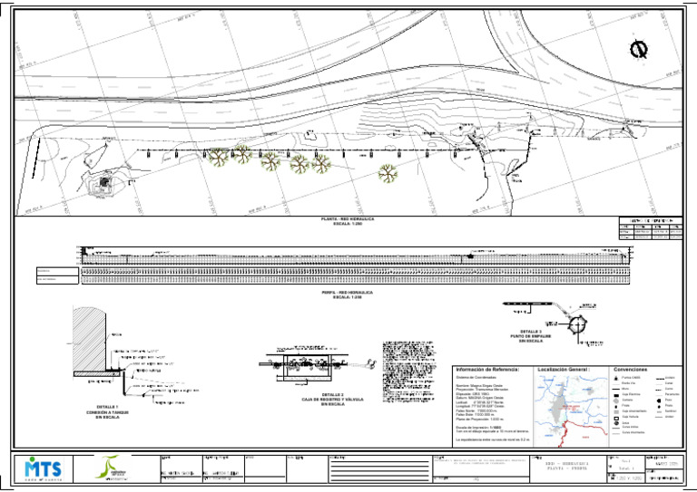 Plano Red Hidraulica Planta Pdf Datos Geográficos E Información