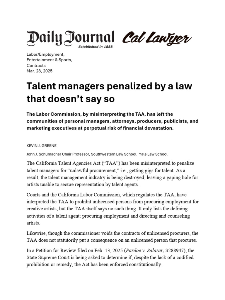 Misinterpretation of the TAA's Impact | PDF | Supreme Court Of ...