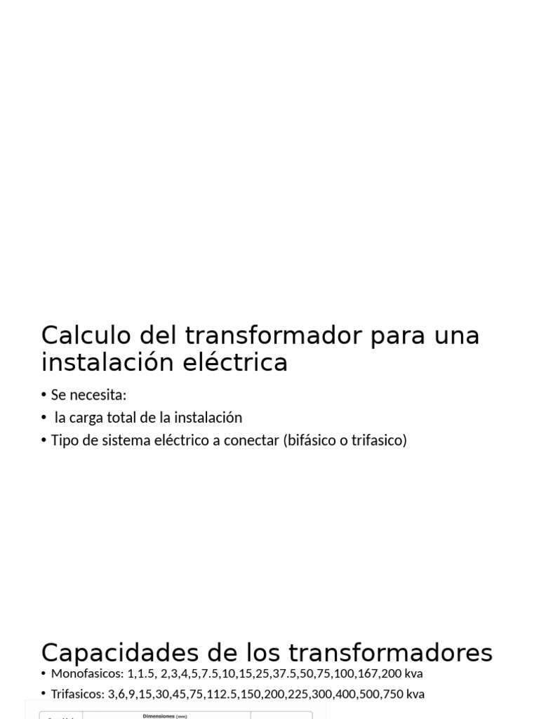 Calculo Del Trafo | PDF