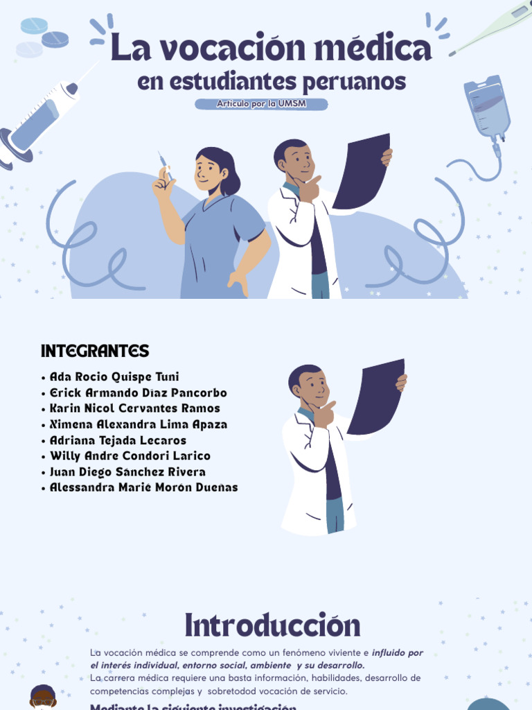 Diapositivas Vocación Medica Grupo E_compressed-comprimido | PDF | Medicina | Conocimiento