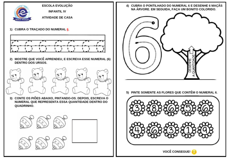 Atividade do Numeral 6 para Educação Infantil | PDF