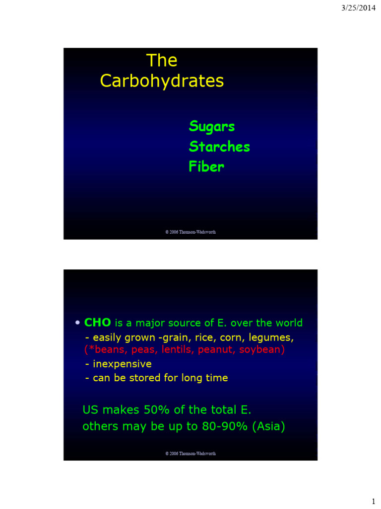 Understanding Carbohydrates: Types and Functions | PDF | Carbohydrates ...