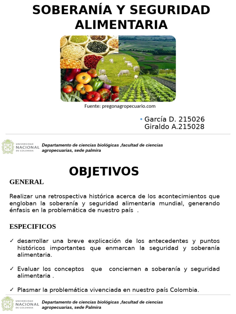 Soberania y Seguridad Alimentaria | PDF | Organización de Comida y Agricultura | Seguridad ...