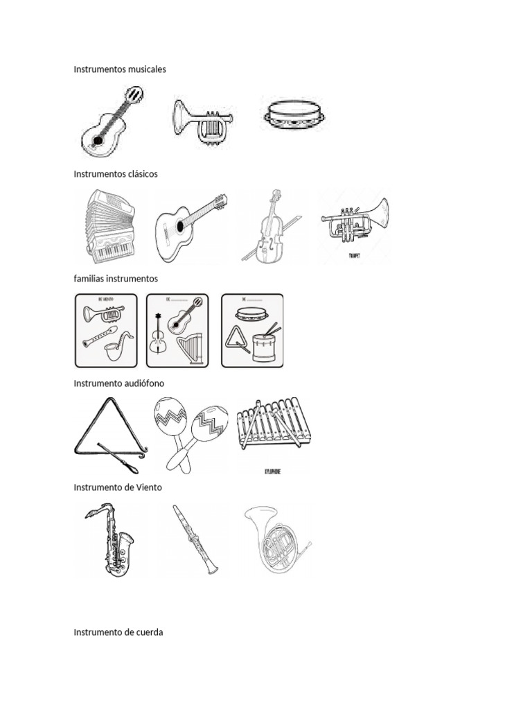 Instrumentos Musicales: Clásicos y Típicos | PDF
