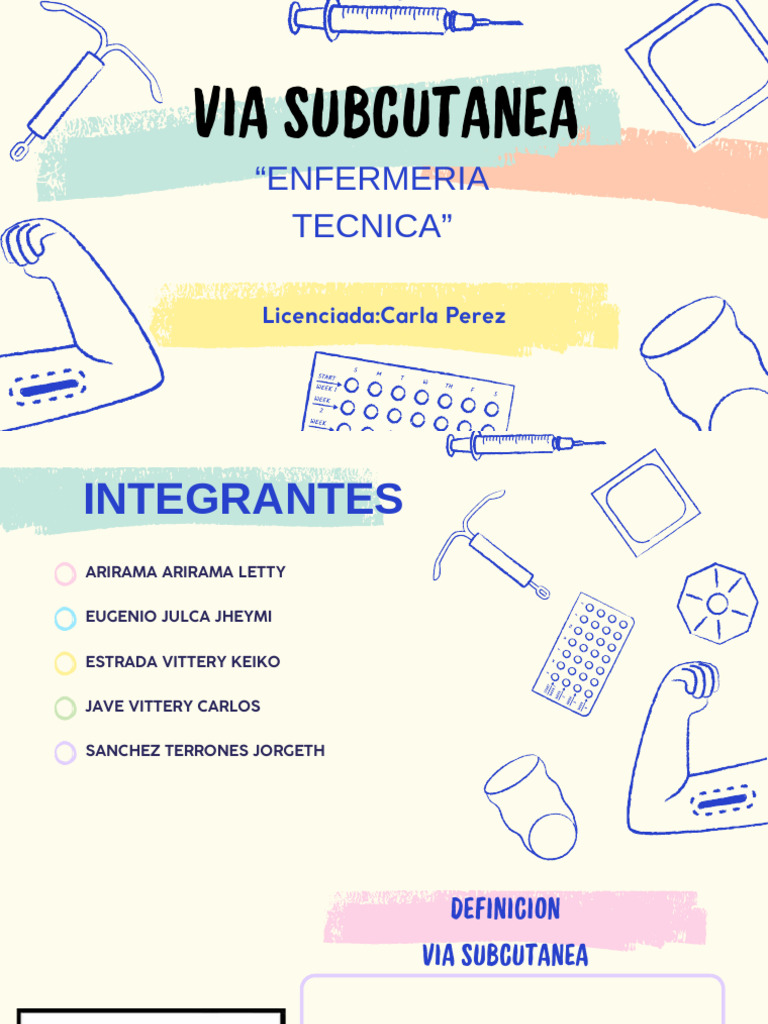 via subcutanea | PDF | Terapia intravenosa | Farmacología