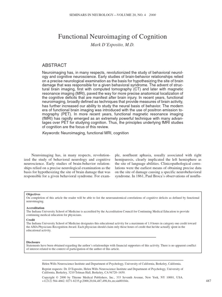 10.1055@s 2000 13182 | PDF | Functional Magnetic Resonance Imaging ...