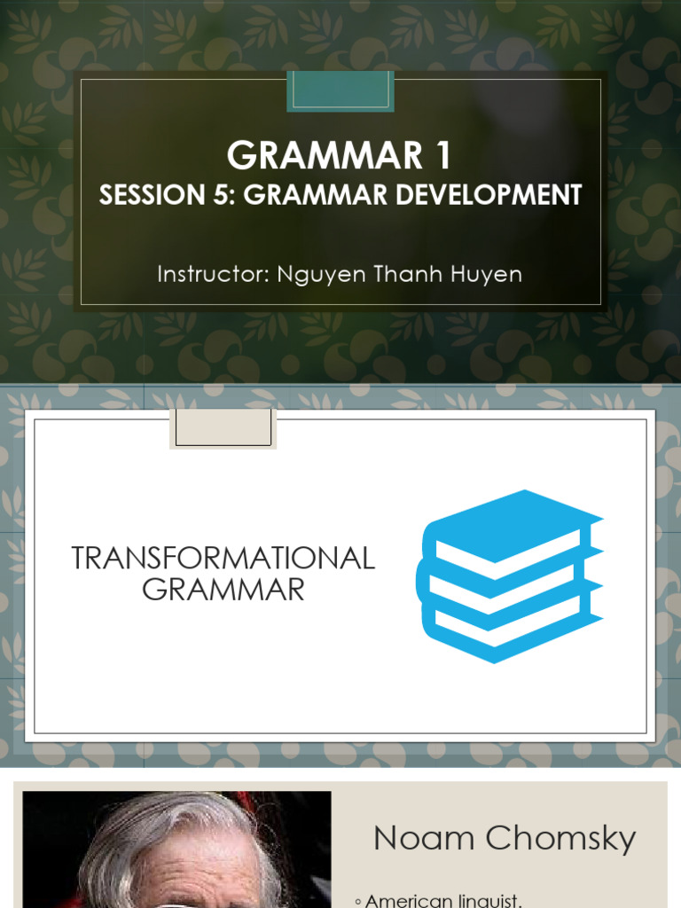 Transformational Grammar Overview | PDF | Phrase | Clause