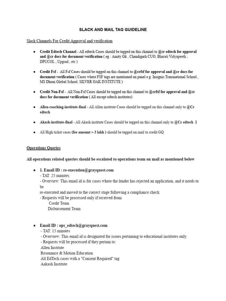 Slack Guidelines | PDF