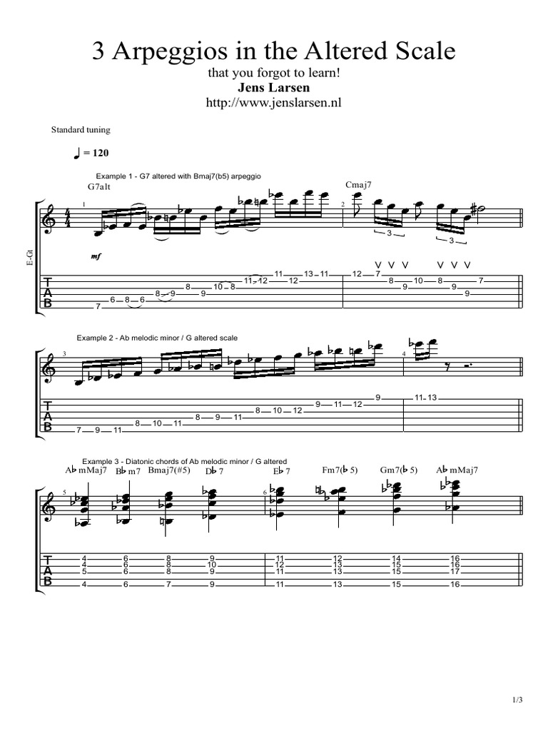 3 Arpeggios in The Altered Scale That You Forgot To Learn | PDF ...