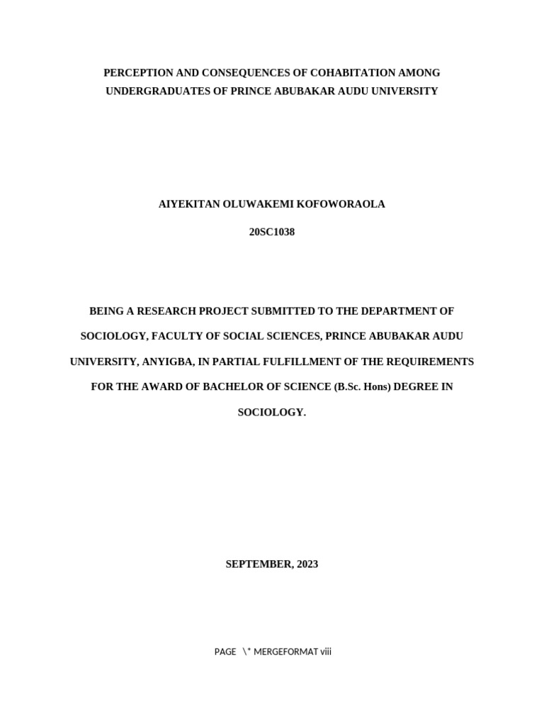 My corrected work | PDF | Cohabitation | Marriage