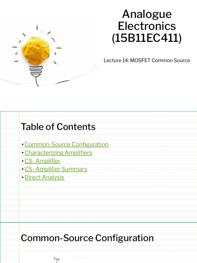 MOSFET Common Source | PDF