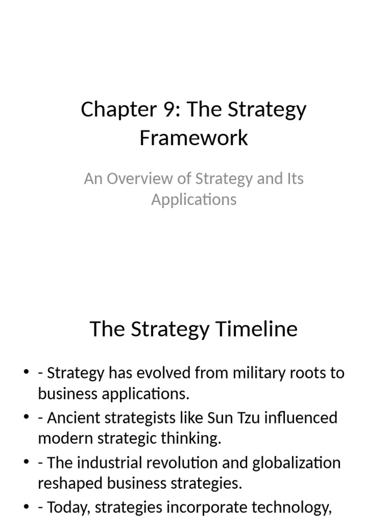 Strategy Framework Ppt | PDF