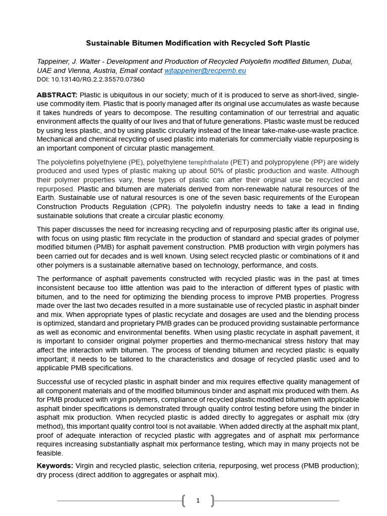 PMB Recycled Soft Plastic Rev4B MAR2025 | PDF | Polyethylene | Plastic