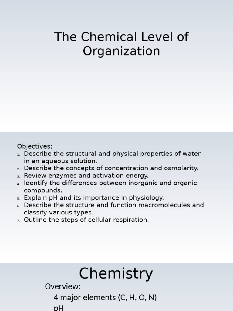 2 The Chemical Level of Organization AD 2 | PDF | Rna | Chemical Polarity