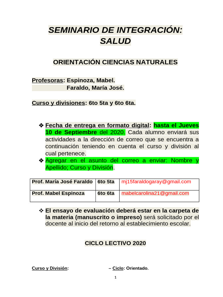 TP7 - Ensayo Eval - Seminario de Integración Salud - 6to | PDF