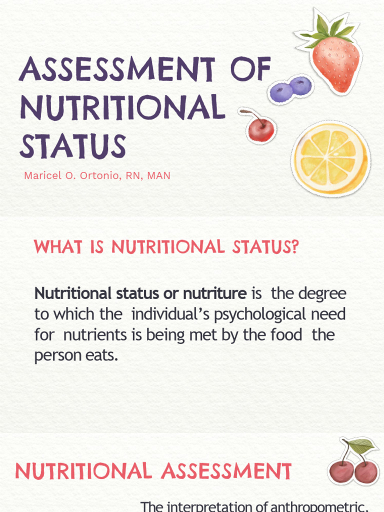 Nutritional Status Assessment Methods | PDF