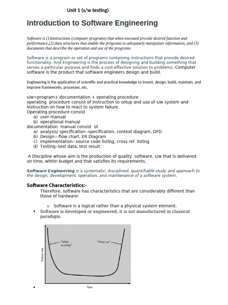 Unit 1 - Testing | PDF | Software Testing | Software Bug
