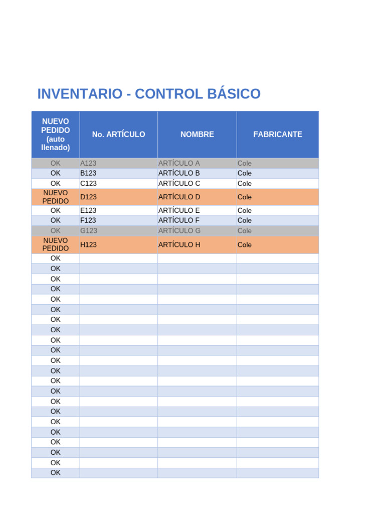 2 Basic Inventory Control Template ES1 | PDF