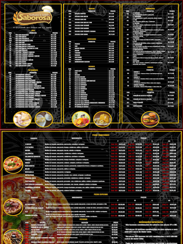 Cardapio Saborosa 2023 | PDF