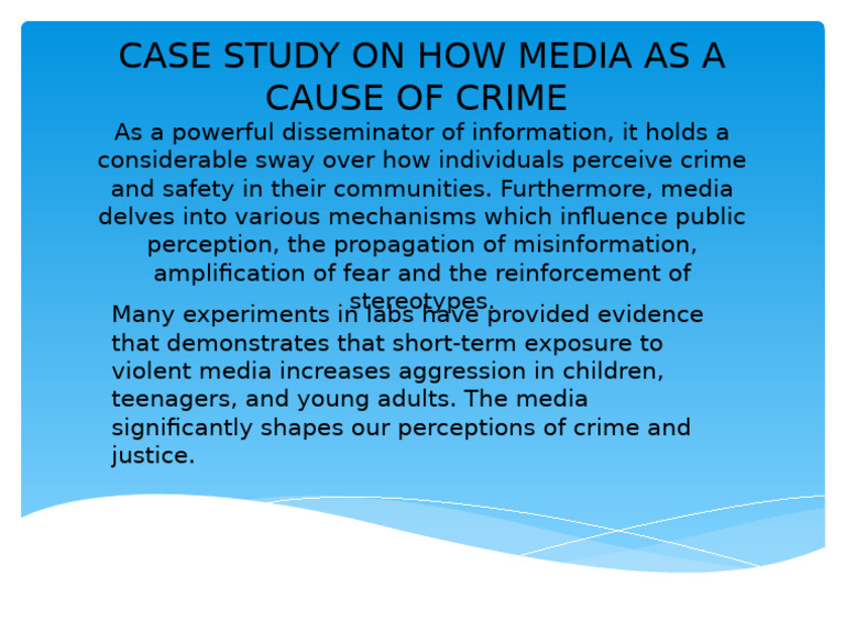 Media Influence on Crime Perception | PDF