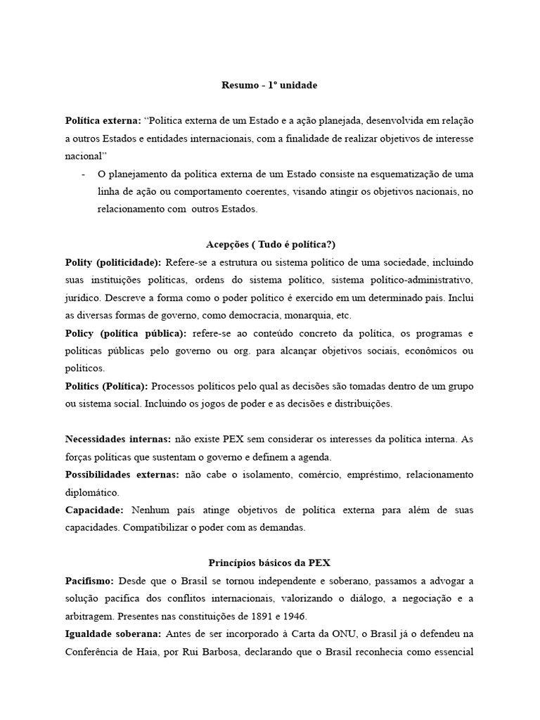 Analise de Política Externa | PDF | Brasil | Napoleão