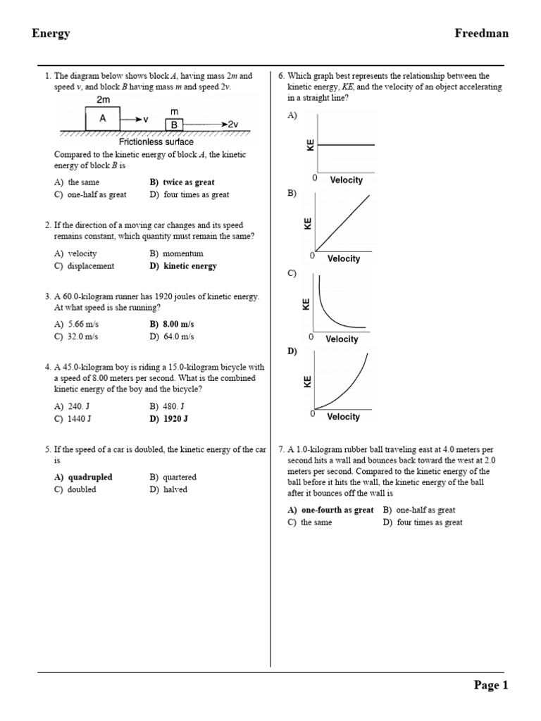 Energy Problems Teachers | PDF | Force | Potential Energy