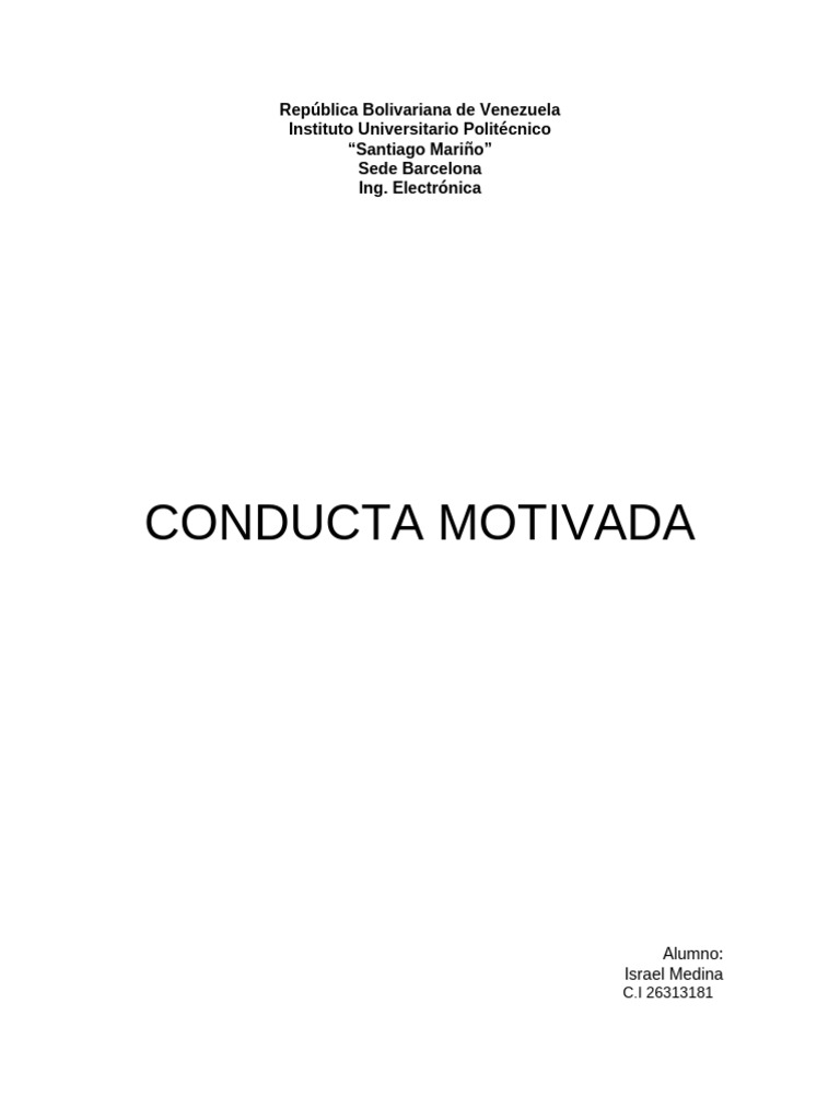 Conducta Motivada y Relaciones Interpersonales | PDF | Relaciones ...