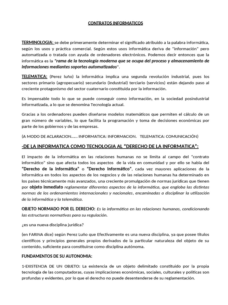 Contratos Informaticos Farina | PDF | Informática | Programa de computadora
