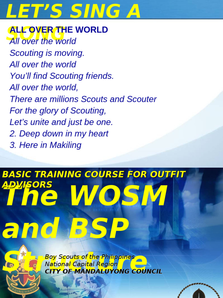 Session 4 The WOSM BSP Structure Outfit | PDF | Scouting And Guiding ...
