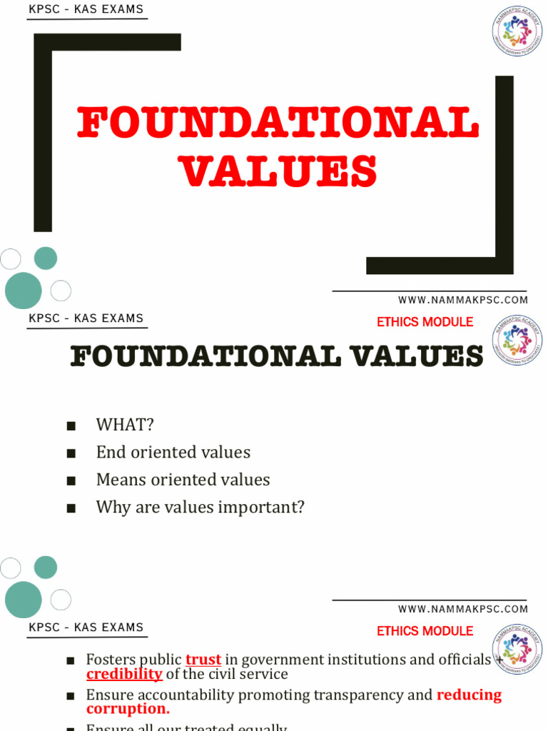 Handout - Foundation Values | PDF | Integrity | Governance