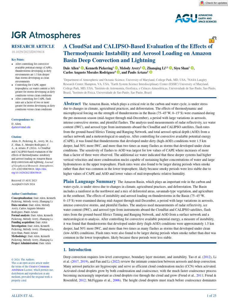 JGR Atmospheres - 2024 - Allen - A CloudSat and CALIPSO‐ Based ...
