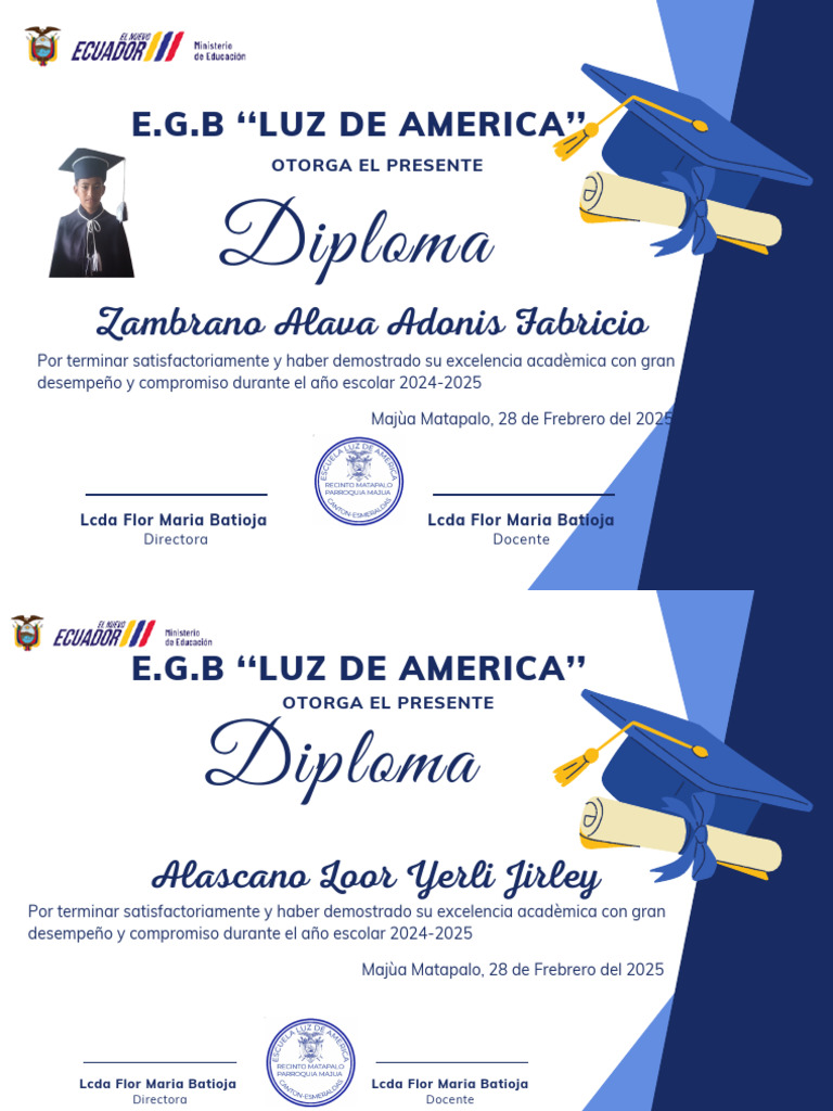 diplomas de fin de año 7mo.2.00 | PDF