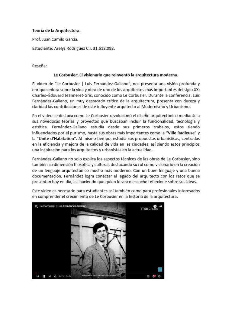 Le Corbusier - Arelys Rodríguez | PDF