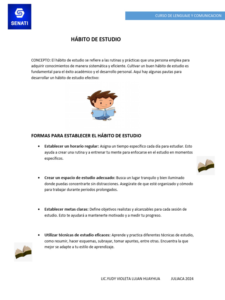 Habito de Estudio | PDF | Aprendizaje | Habilidades de estudio