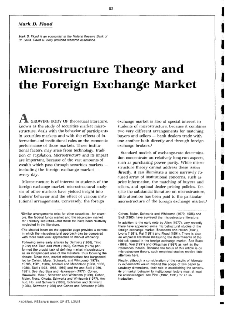 Microstructure Theory in Forex Markets | PDF | Market (Economics ...