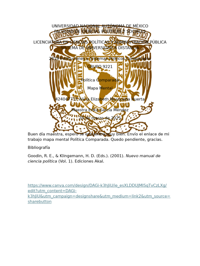 Política Comparada Mapa Mental | PDF