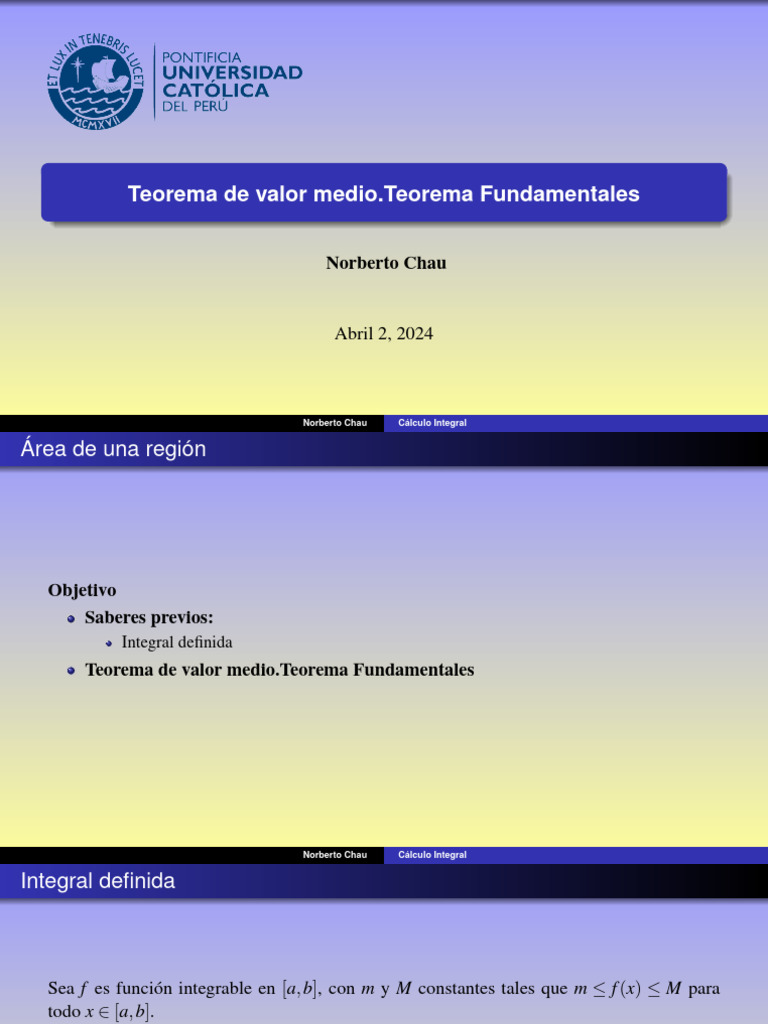 Beamer - TVM - Te Fund - 2024 - I | PDF | Integral | Física Matemática