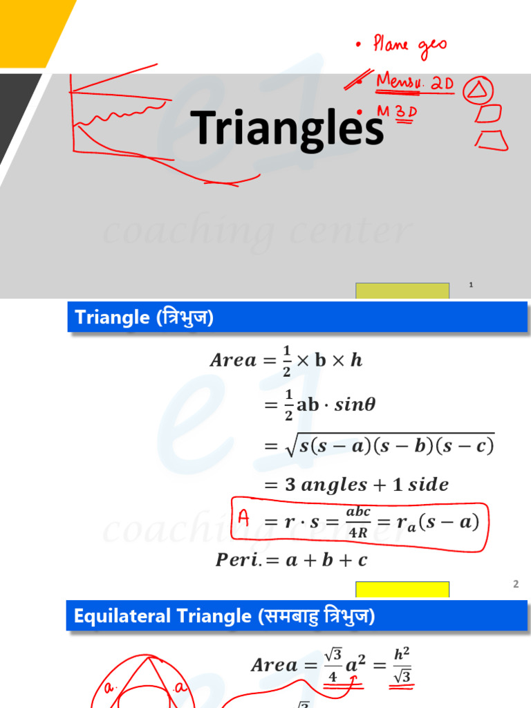 01. Mensuration 2D Class 1 | PDF