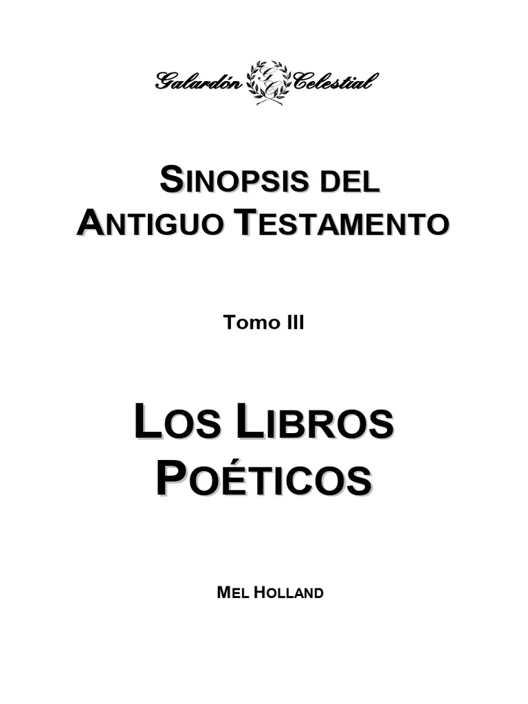 Libros Poeticos Explicacion | PDF | Libro de trabajo | Metro (poesía)