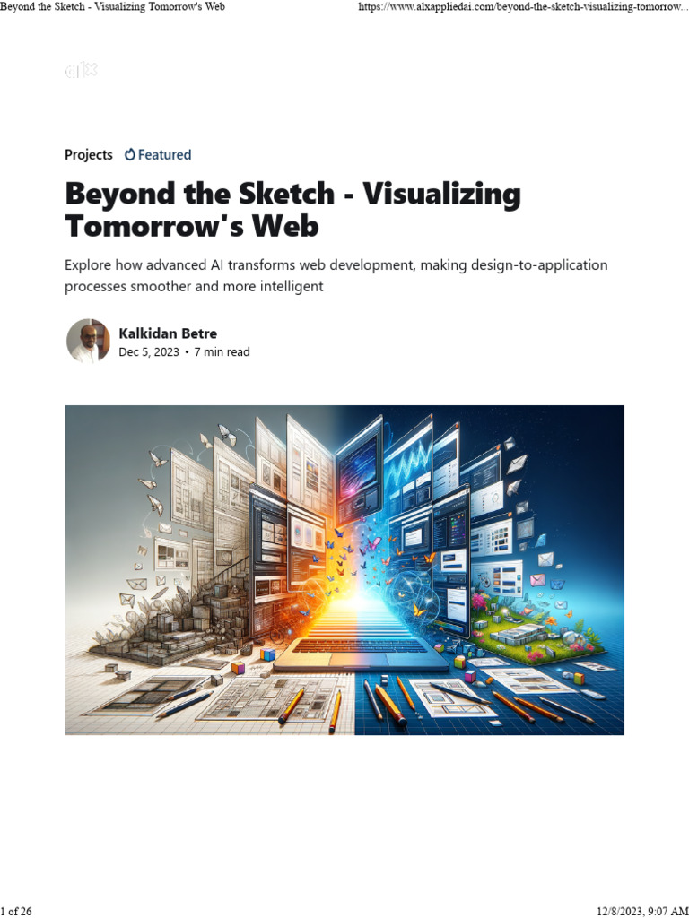 Beyond the Sketch - Visualizing Tomorrow's Web | PDF | Artificial ...