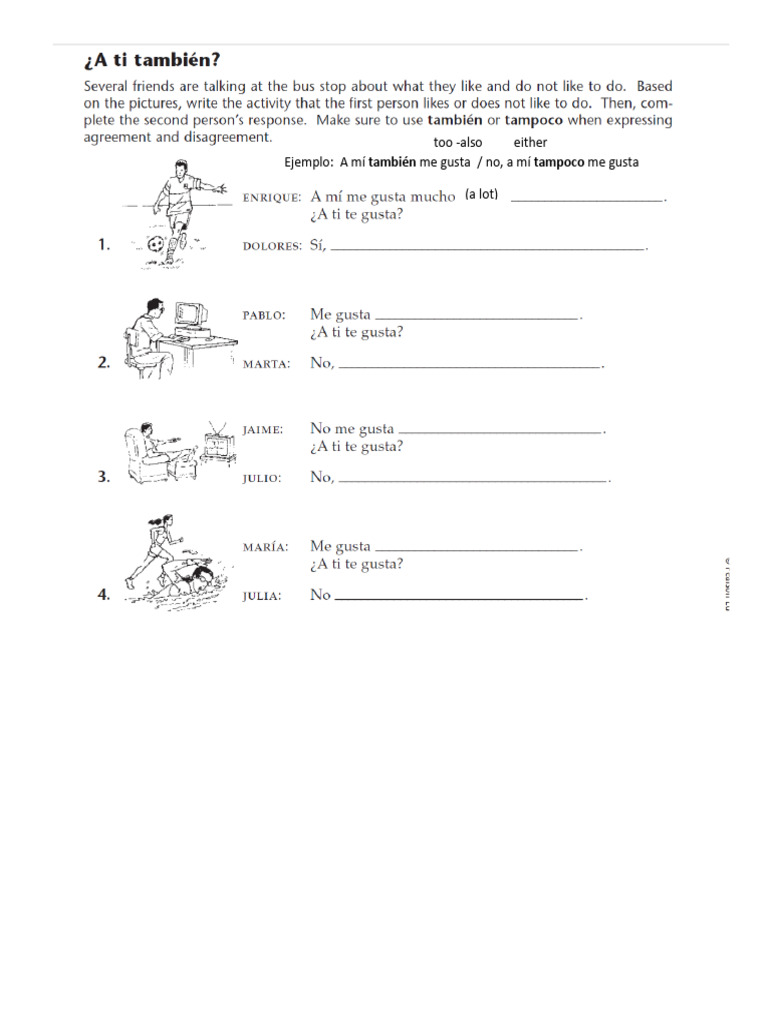 Gustar Ejercicios | PDF