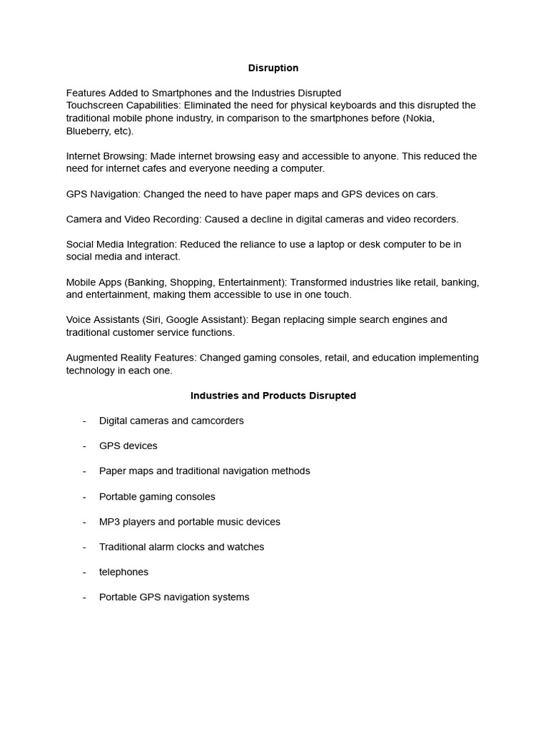 Disruption in Cell Phones | PDF | Smartphone | Computing