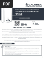 Manual de Instalación Calentador Calorex | PDF | Agua | Tap (Válvula)