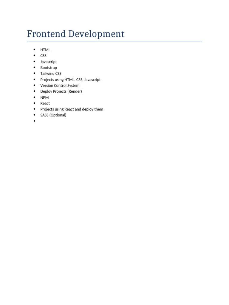 Frontend Development | PDF