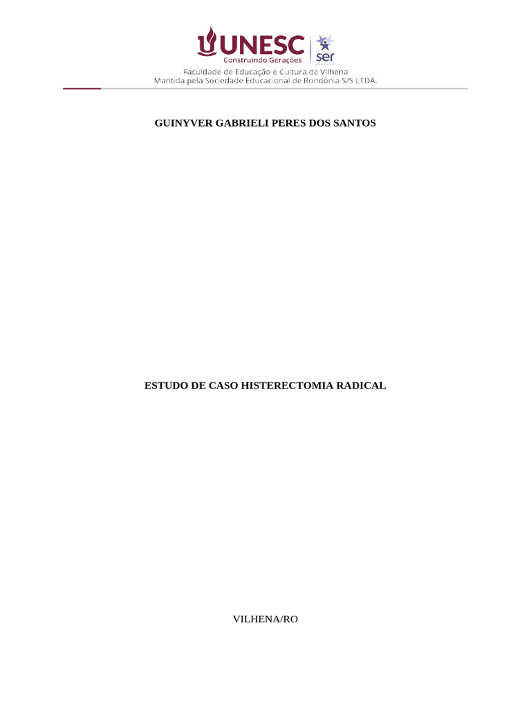 Estu de Caso CC Guinyver | PDF | Câncer | Gravidez
