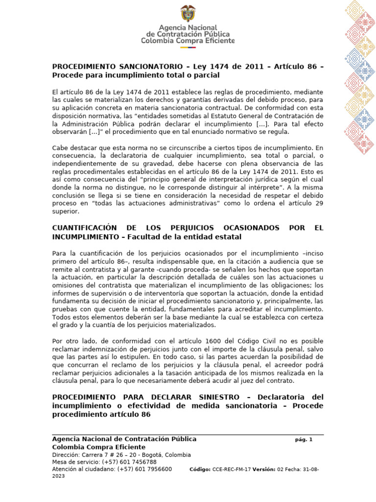 procedimiento sancionatorio C-001 | PDF | Multa (pena) | Debido al proceso