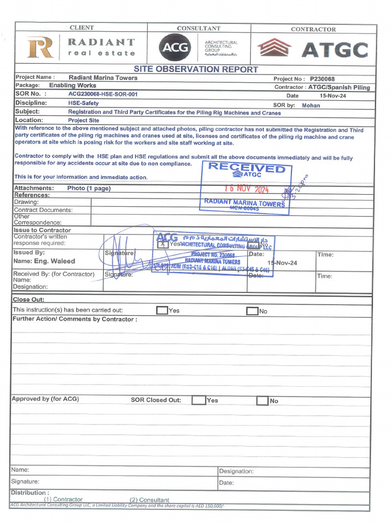 ACG230068-HSE-SOR-001 Registration and Third Party Certificates For The ...