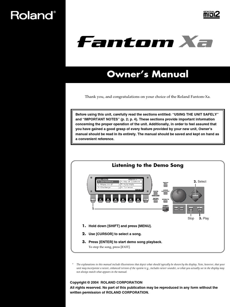Roland Fantom-Xa Owner's Manual | PDF | Alternating Current | Radio